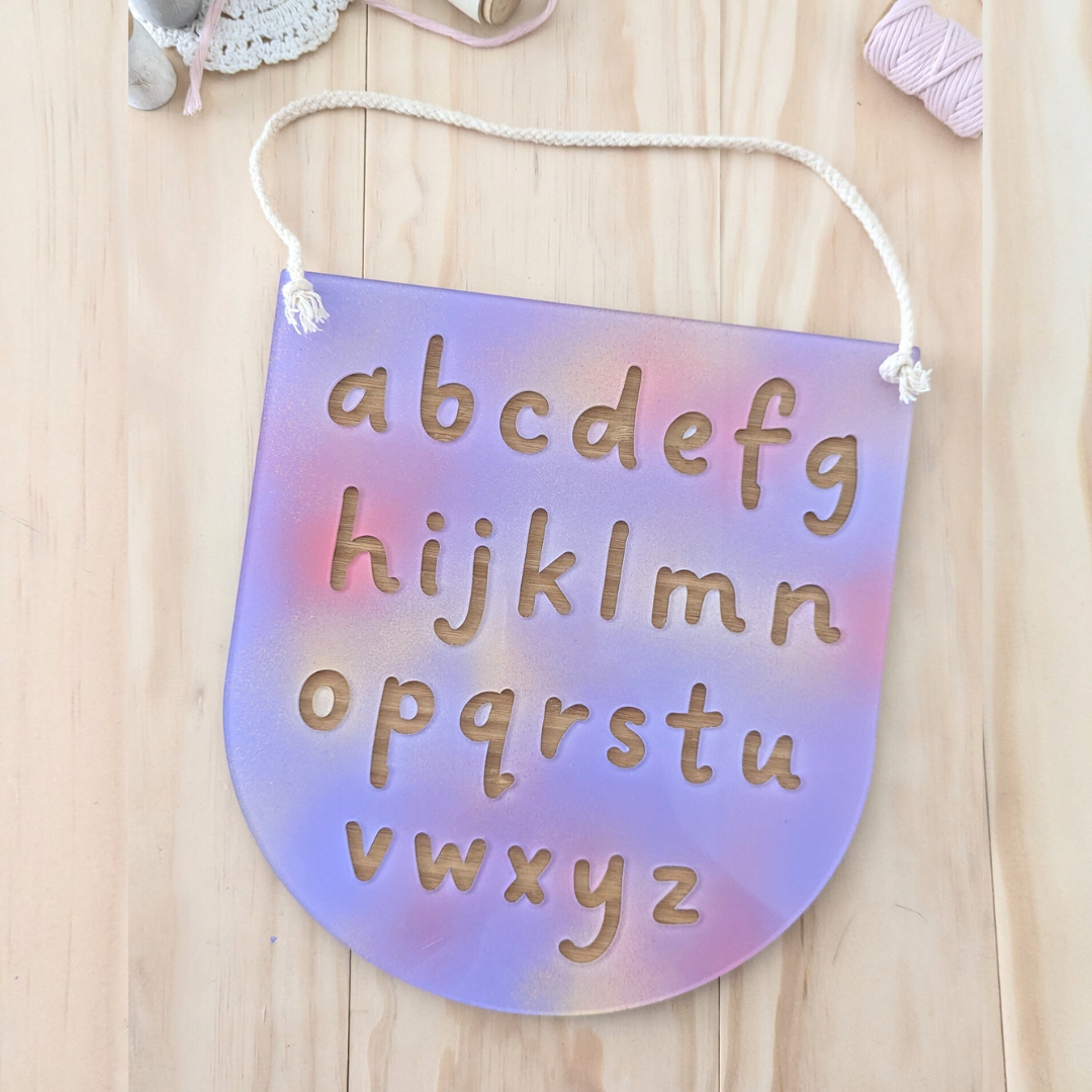 Handmade Alphabet Learning Plaque – AT Blanks Australia
