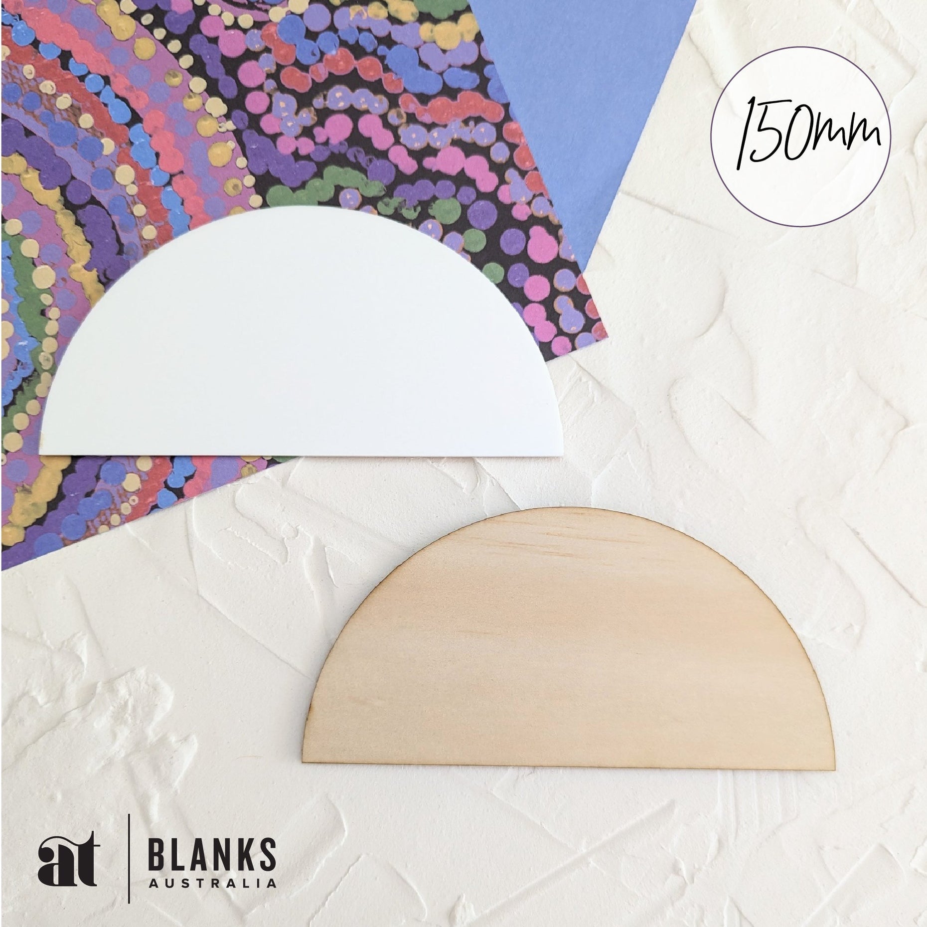 Semi Circle Blanks | Acrylic DIY Shapes – AT Blanks Australia
