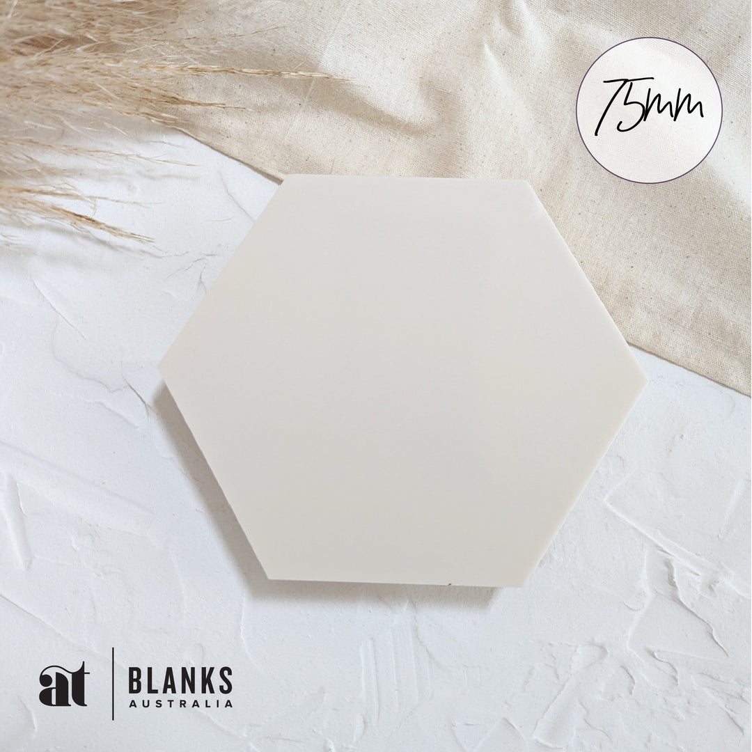 75mm Acrylic Blank Hexagon | Nature Range – AT Blanks Australia