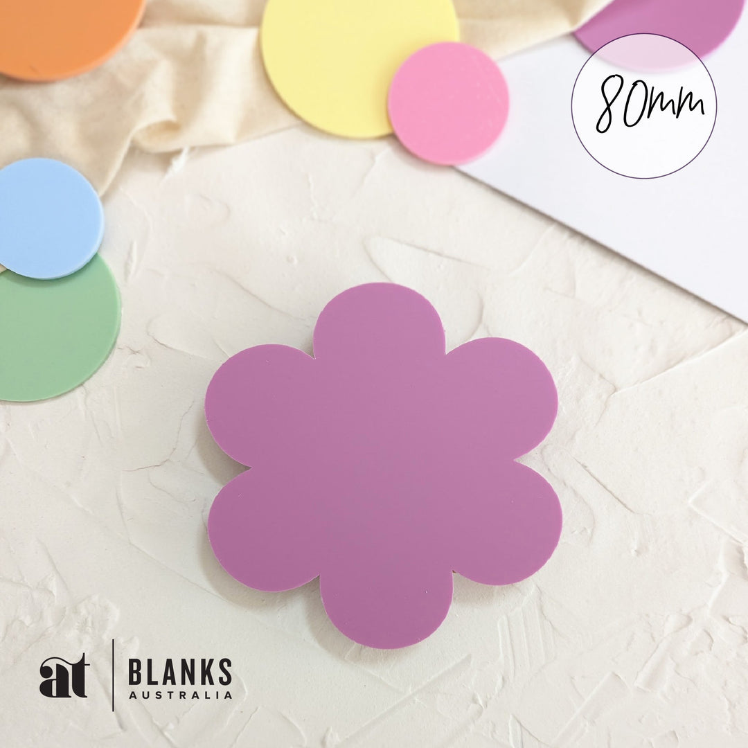80mm Flower Blank | Pastel Range – AT Blanks Australia