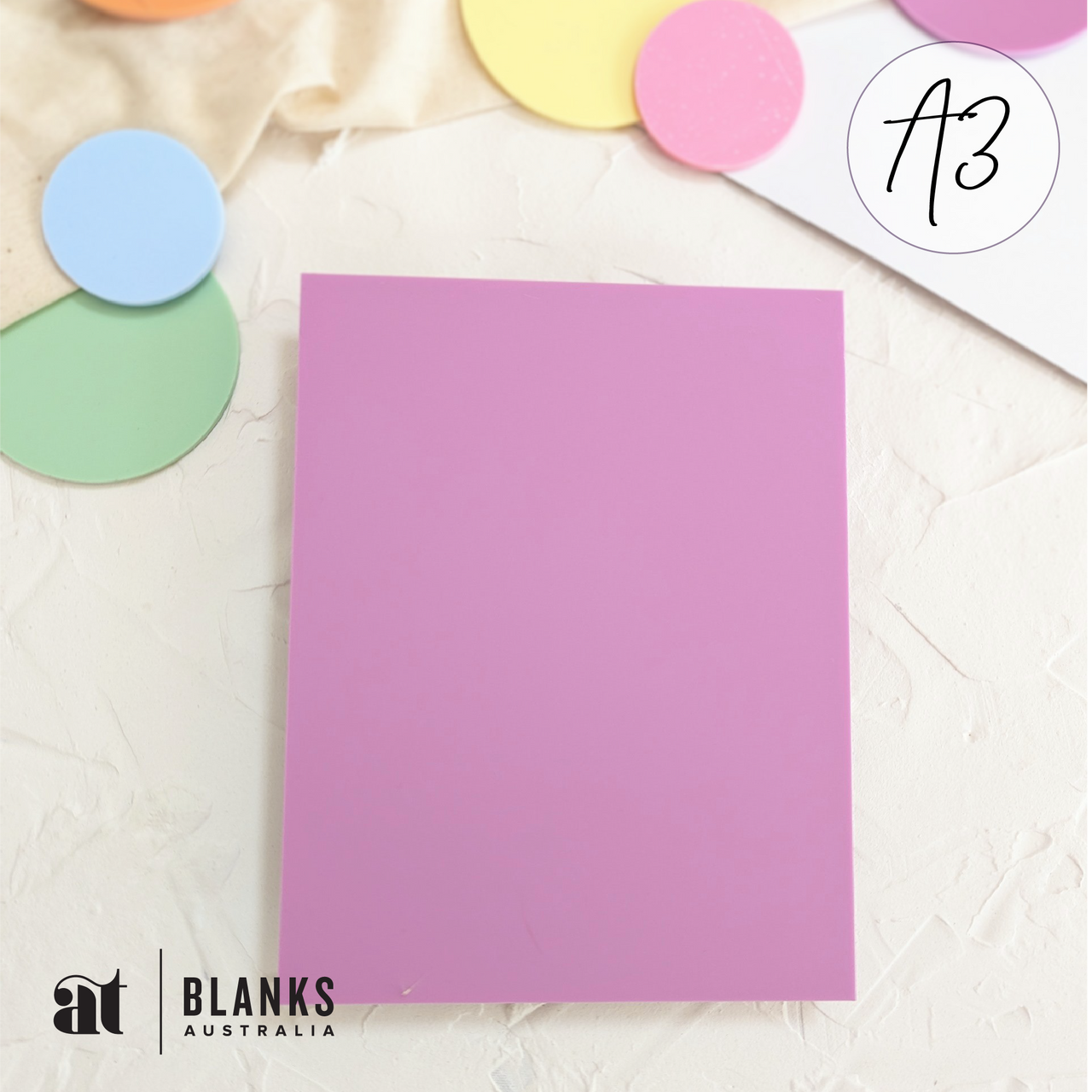 Rectangle 400 x 297mm (A3) | Pastel | Craft Blanks – AT Blanks Australia
