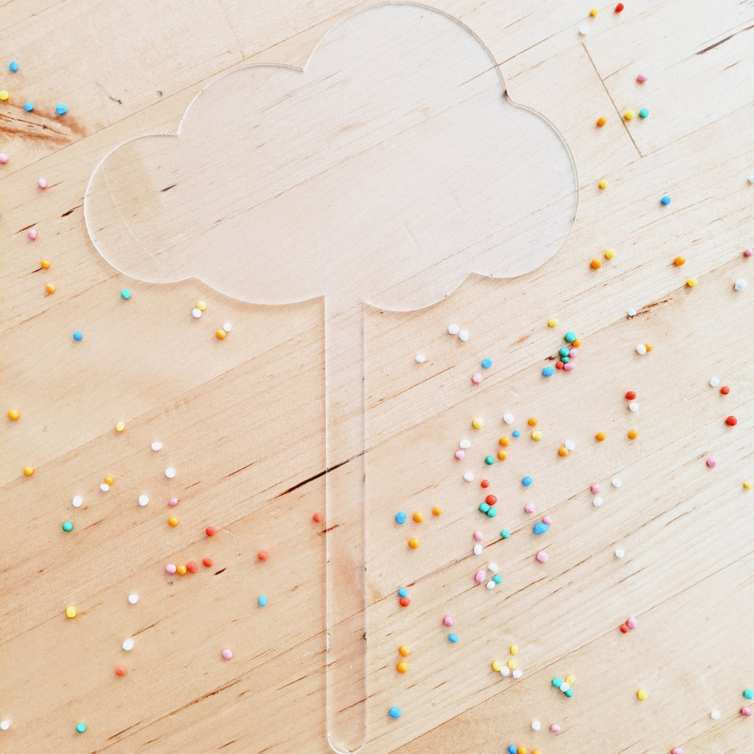 Custom Acrylic Cloud Cake Topper | Personalised Cake Decor – AT Blanks ...