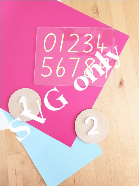 DIGITAL SVG FILE- 0-9 Trace board – AT Blanks Australia