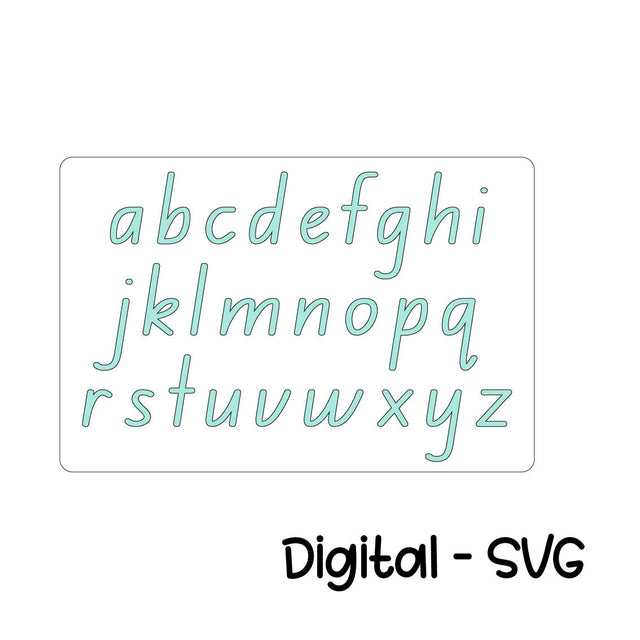 DIGITAL SVG FILE- A-Z trace board (Print font) – AT Blanks Australia