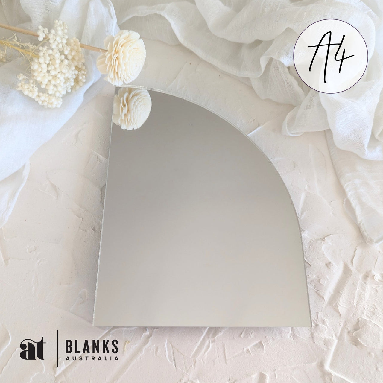 Half Arch 297 x 197mm (A4) | Acrylic Blank – AT Blanks Australia