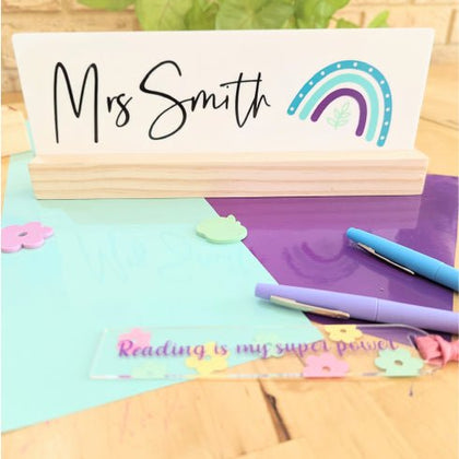 Rectangle Desk Plaque | Acrylic Blank | Craft Blanks | AT Blanks Australia