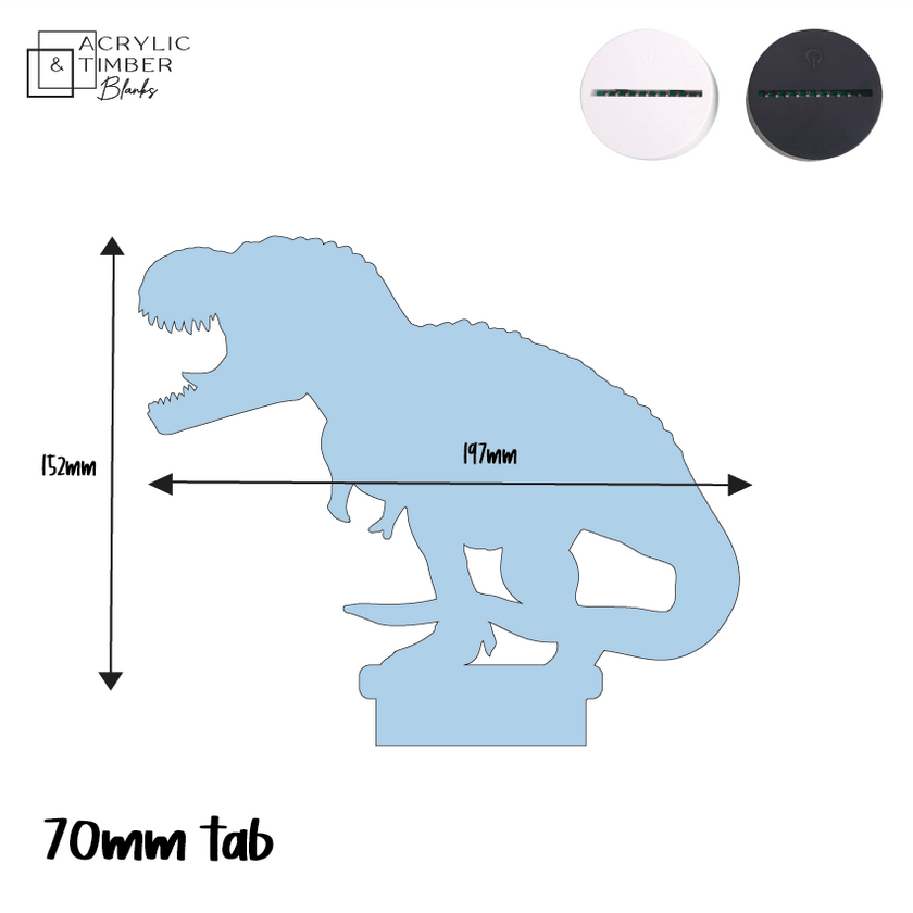 T-rex Light Topper - (For Black Base) | Craft Blanks – AT Blanks Australia