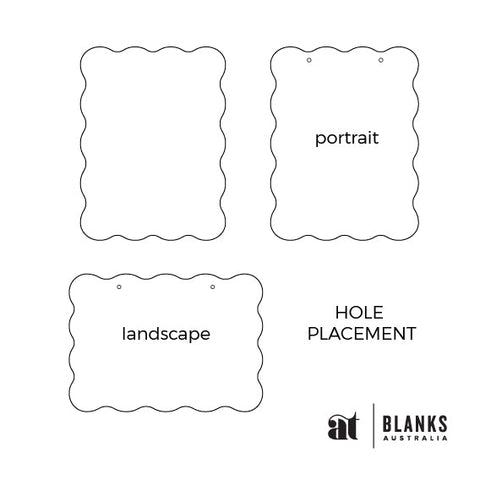 Wavy Rectangle Acrylic Blank Shapes | – AT Blanks Australia